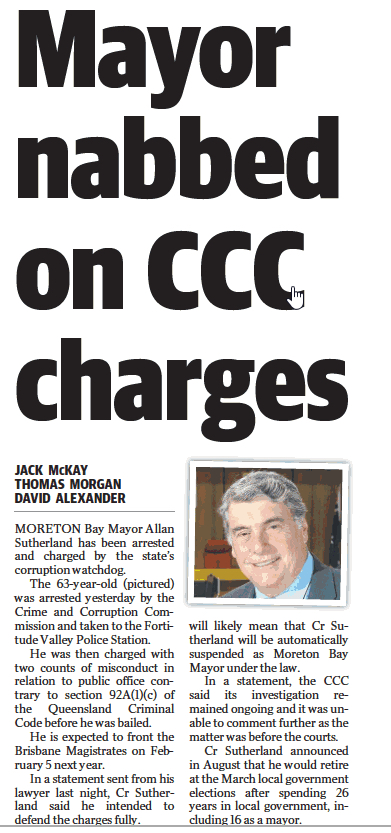 Mayor Allan Sutherland charged with corruption – Workers BushTelegraph
