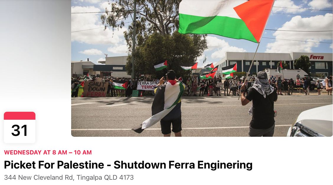 Ferra Engineering: Brisbane company complicit in the genocide in Gaza ...